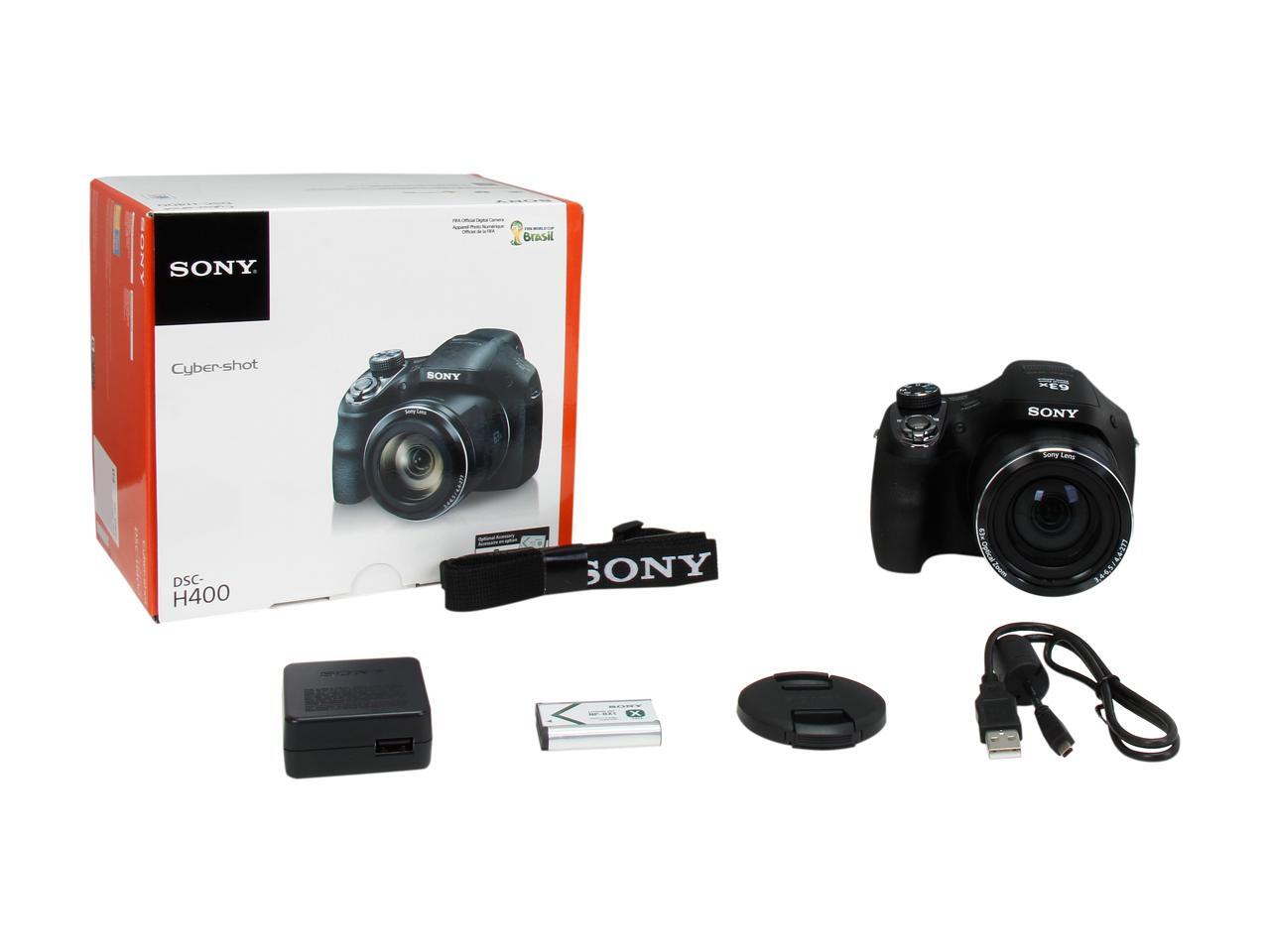 SONY Cyber-shot H400 Black 20.1 MP Digital Camera - Newegg.com