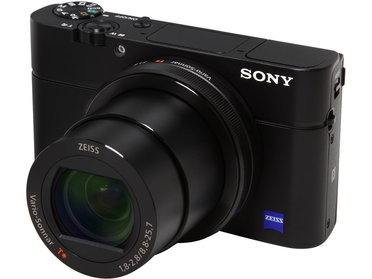 SONY Cyber-shot RX100 III Black 20.1MP 25mm Wide Angle Digital Camera ...