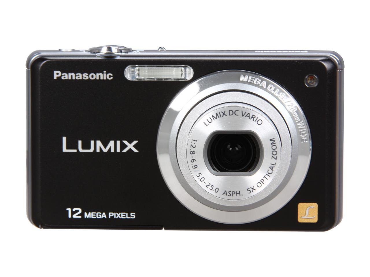 Panasonic LUMIX DMC-FH1 Black 12 MP 28mm Wide Angle Digital Camera ...