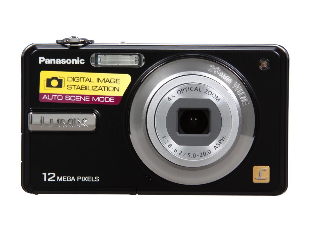 Panasonic LUMIX DMC-F3 Black 12 MP 28mm Wide Angle Digital Camera ...
