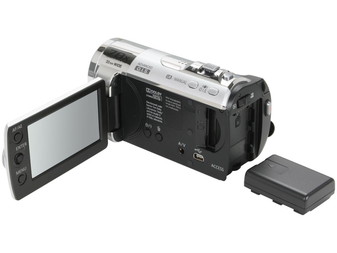 Panasonic SDR-S70S Silver HDD/Flash Memory Camcorder - Newegg.com