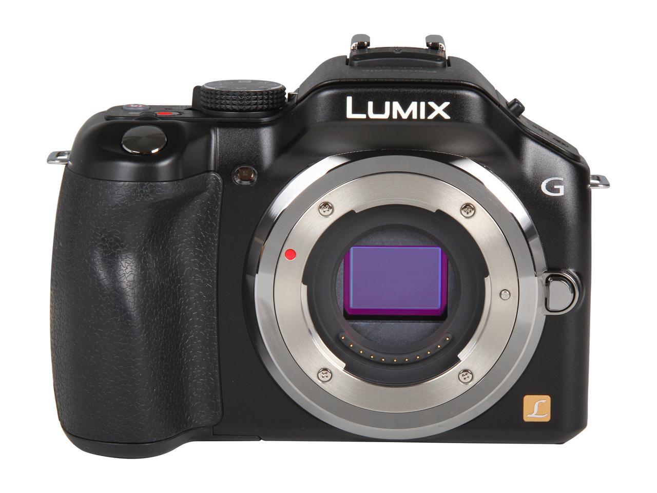 Panasonic LUMIX G5 (DMC-G5KBODY) Black Digital SLR Camera Body - Newegg.com