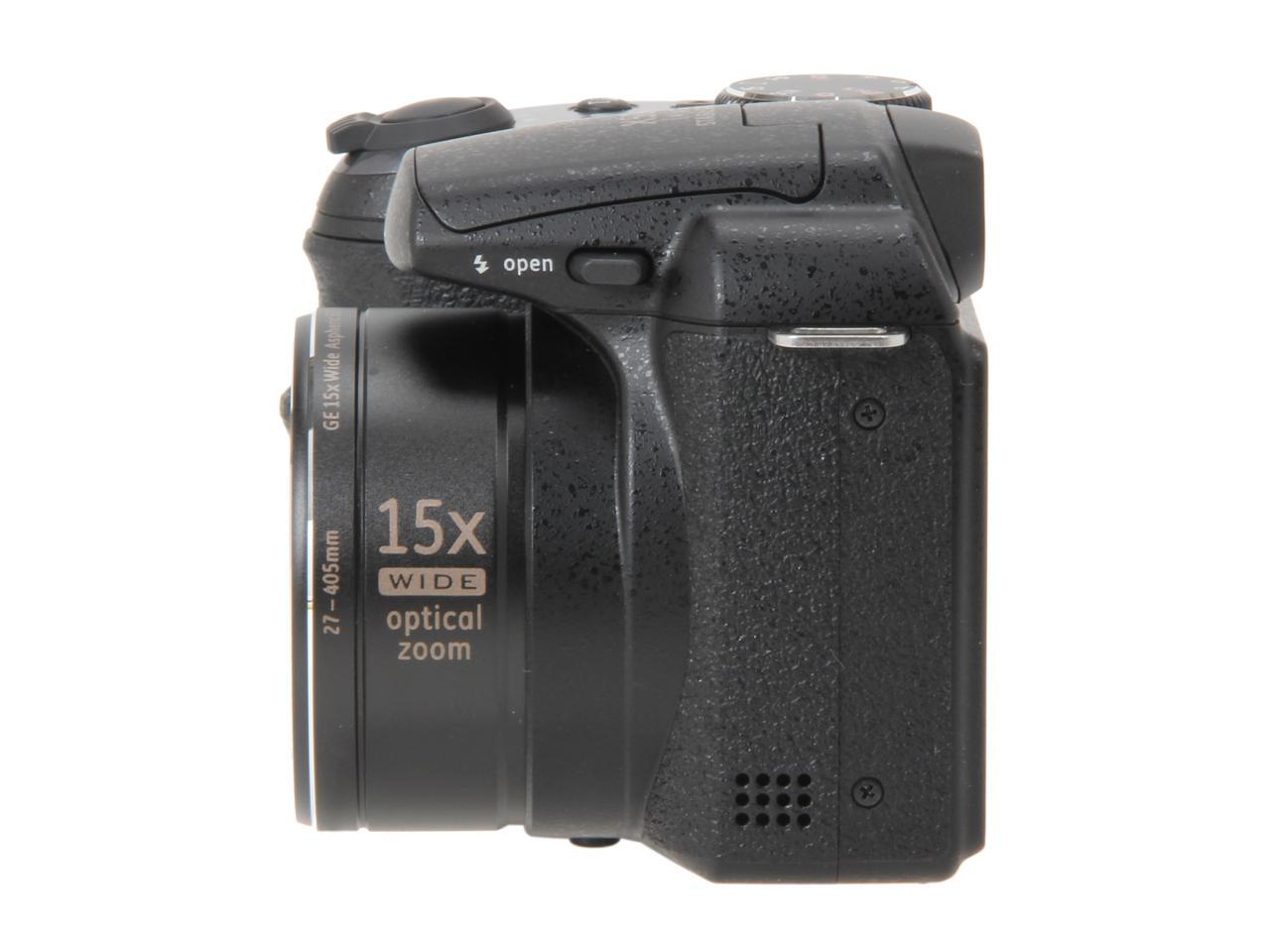 GE Power Pro X500-BK 16 MP with 15 x Optical Zoom Digital Camera ...