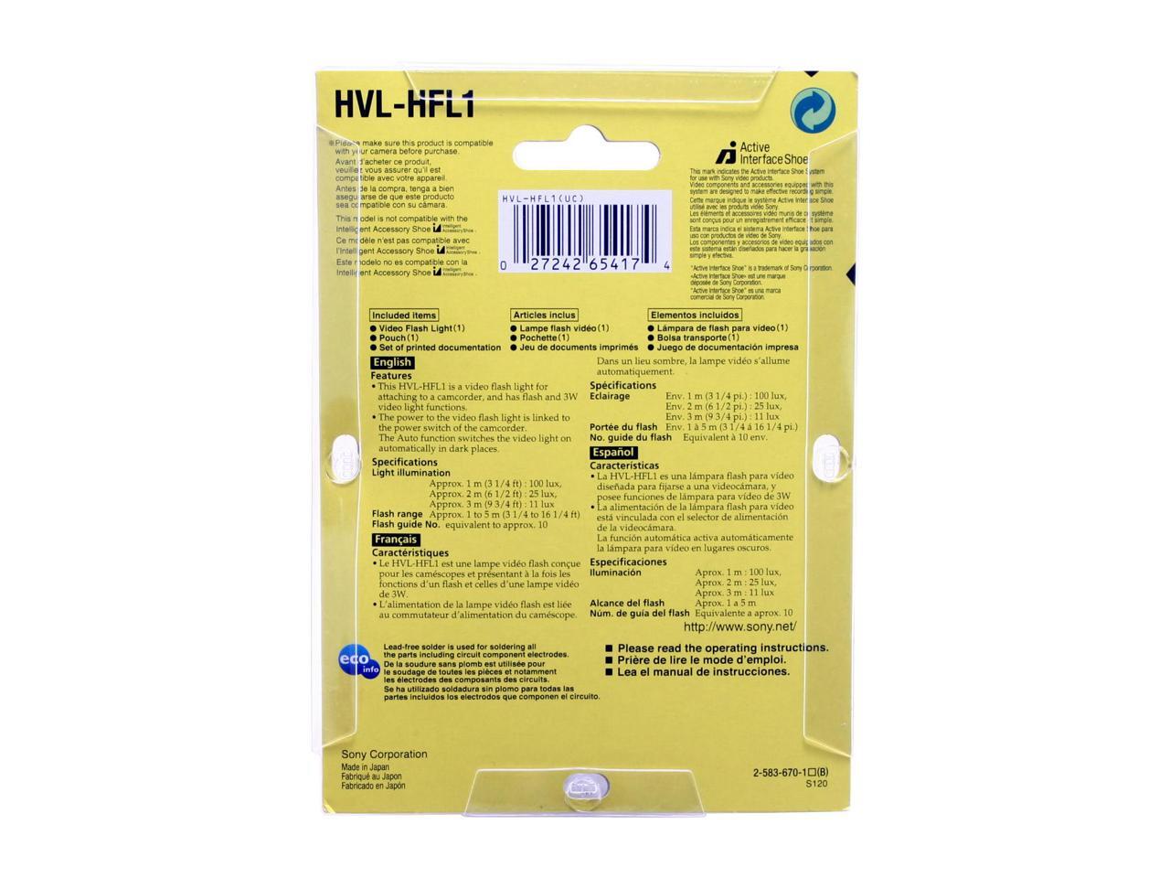 Open Box: SONY HVL-HFL1 Combination Video Flash Light - Newegg.com