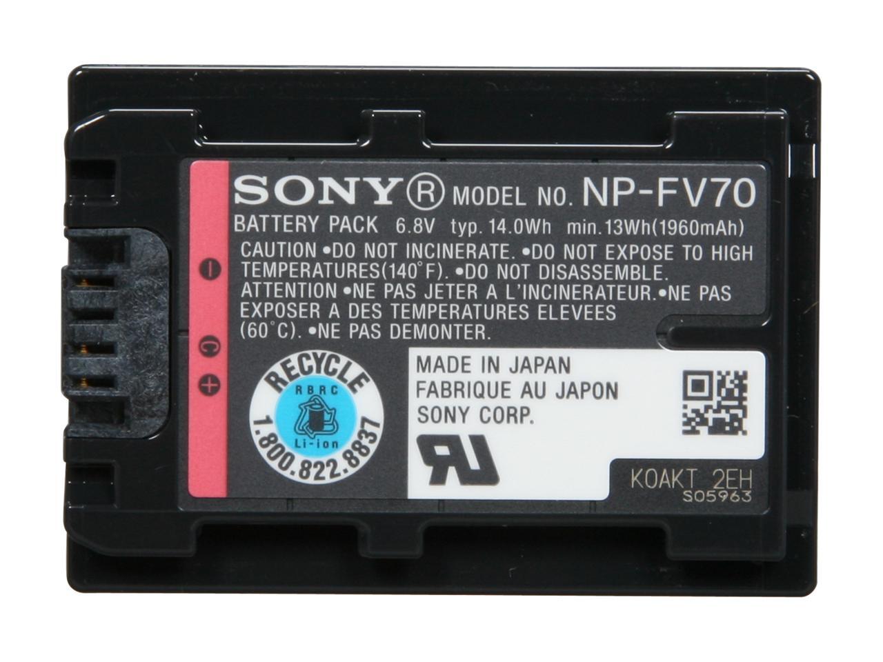 SONY NP-FV70 Rechargeable Camcorder Battery Pack - Newegg.com
