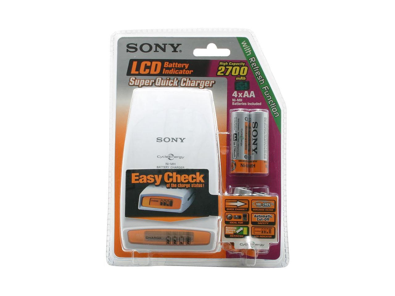 SONY BCG-34HRMF4 Rechargeable Batteries & Charger Kit - Newegg.com