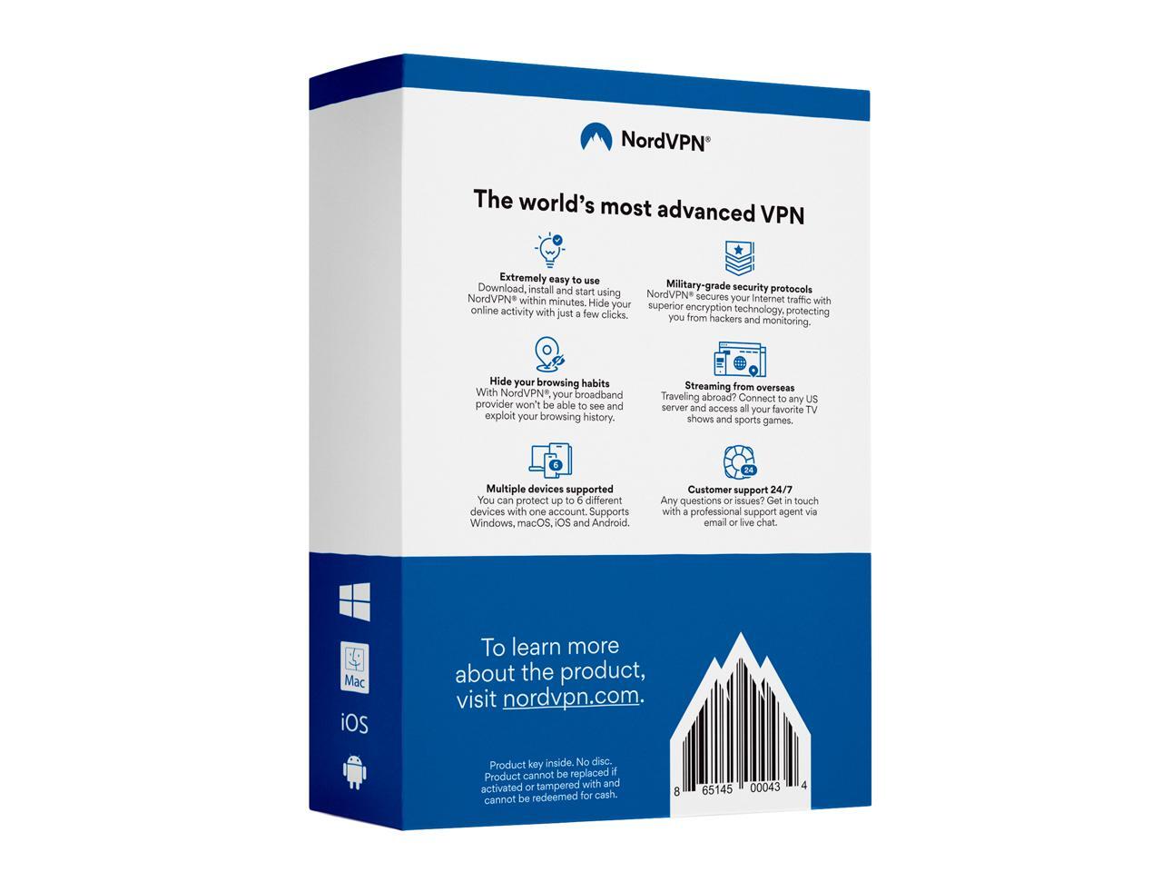 NordVPN Internet Security and Privacy Software for Windows/MacOS ...