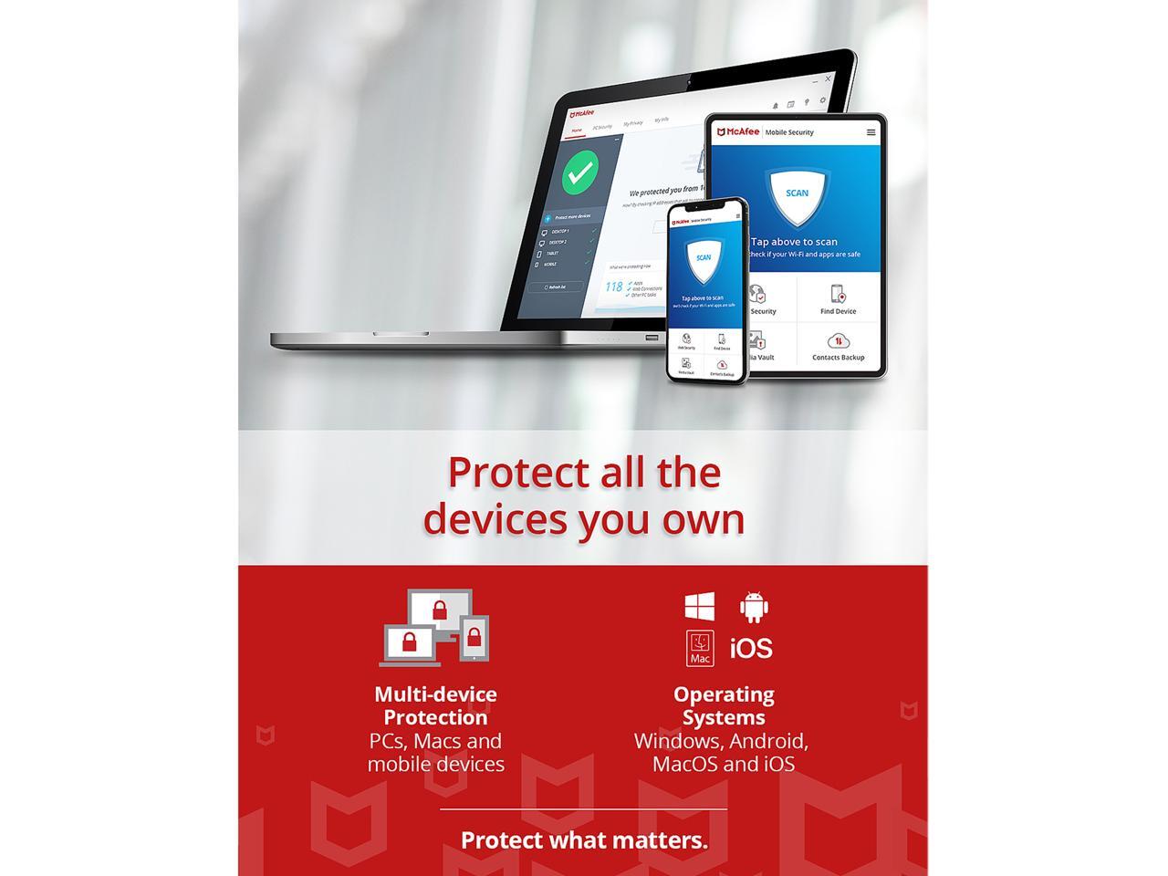 McAfee Total Protection 2022 - 1 Year / 10 Devices (Key Card) - Newegg.com