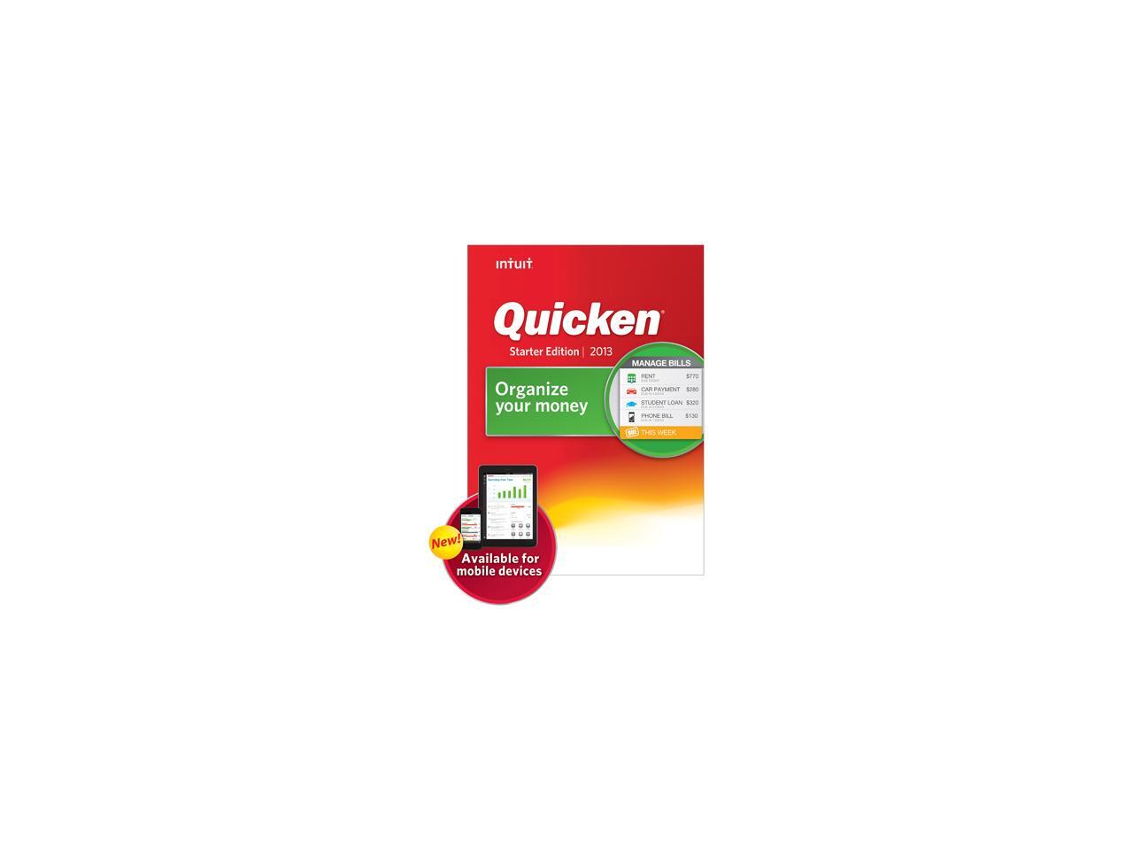 Intuit Quicken Starter Edition 2013 - Newegg.com