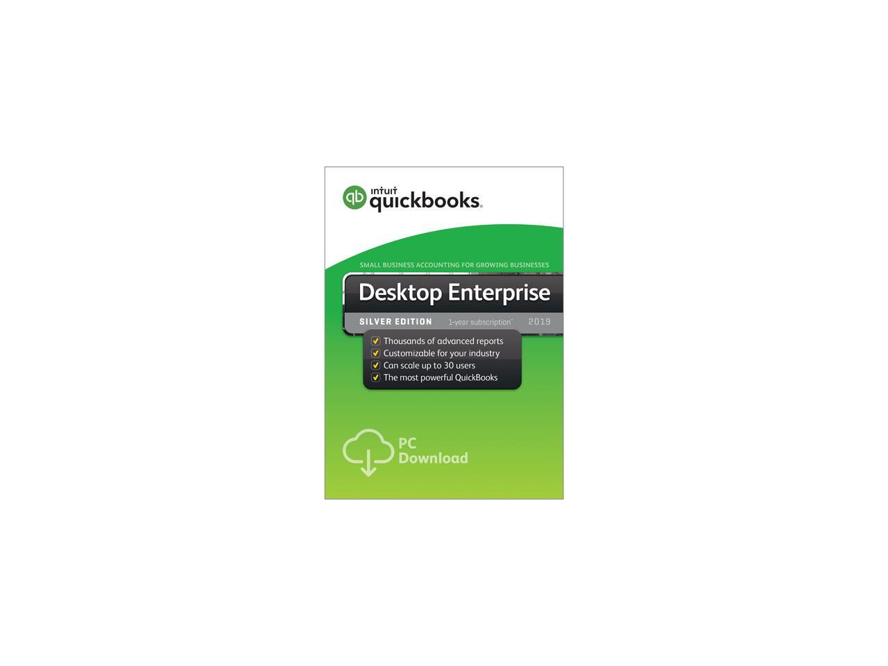 Intuit QuickBooks Desktop Enterprise Silver 2019 - 5 User - Download (1 ...