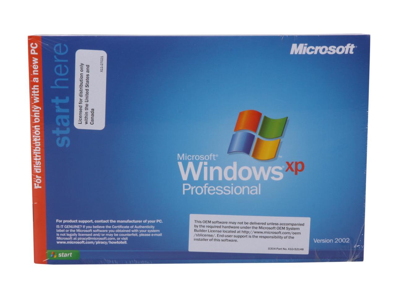 Microsoft Windows XP Professional SP3 English 1-Pack - Newegg.com