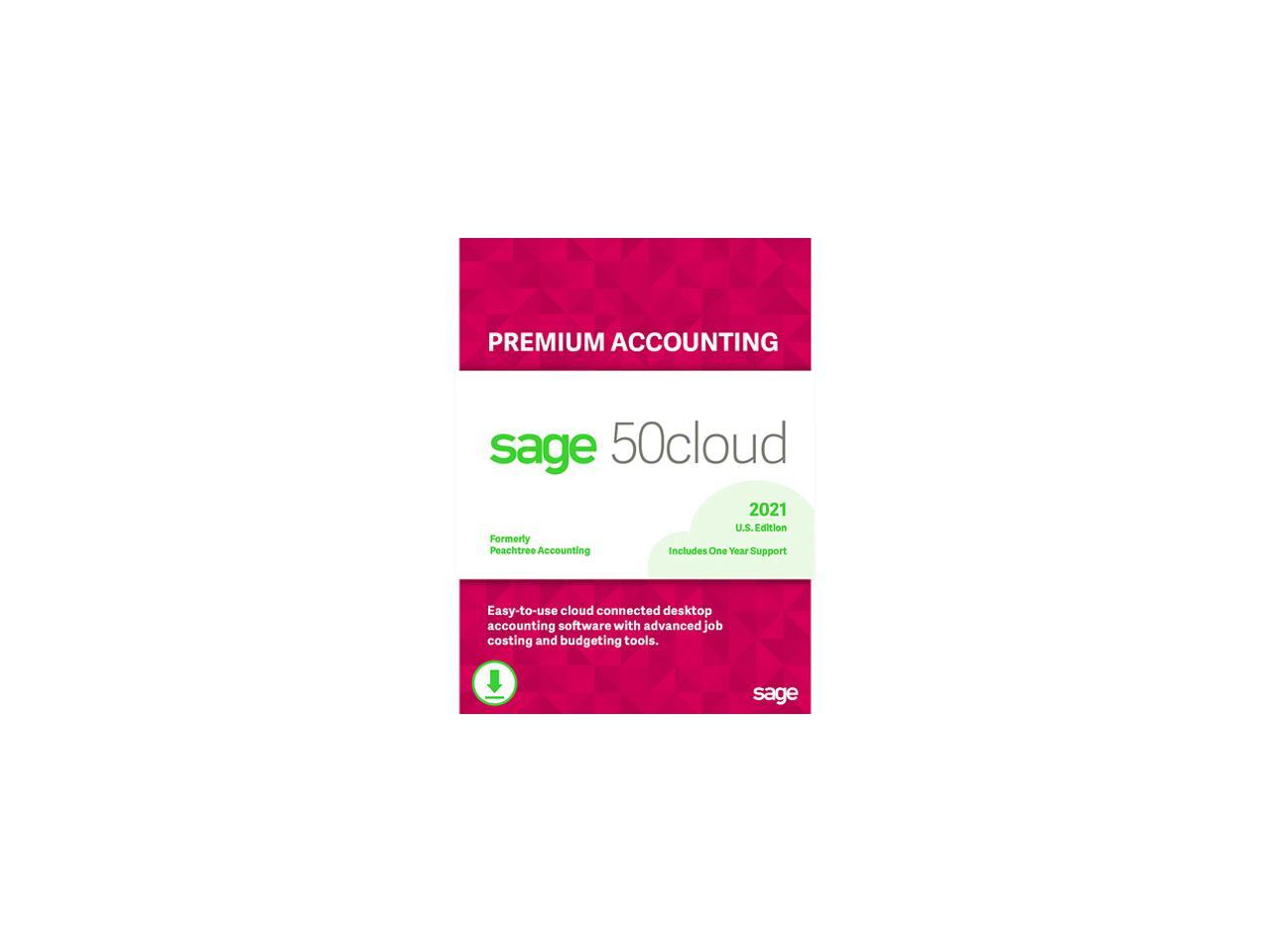 Sage 50 cloud Premium Accounting 2021 3-User 1 Year Subscription ...