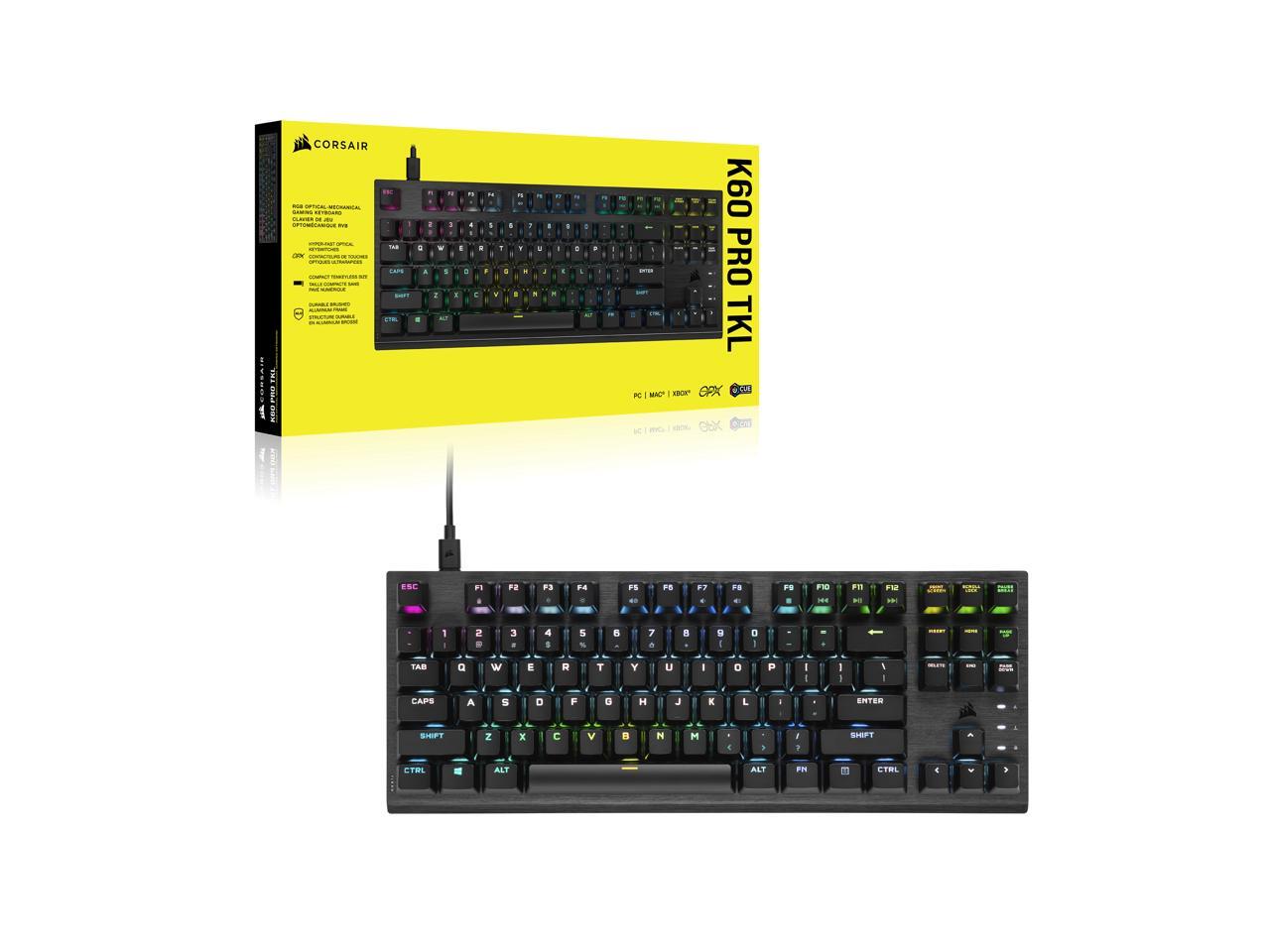 Corsair K60 PRO TKL Wired Optical-Mechanical OPX Linear Switch Gaming ...