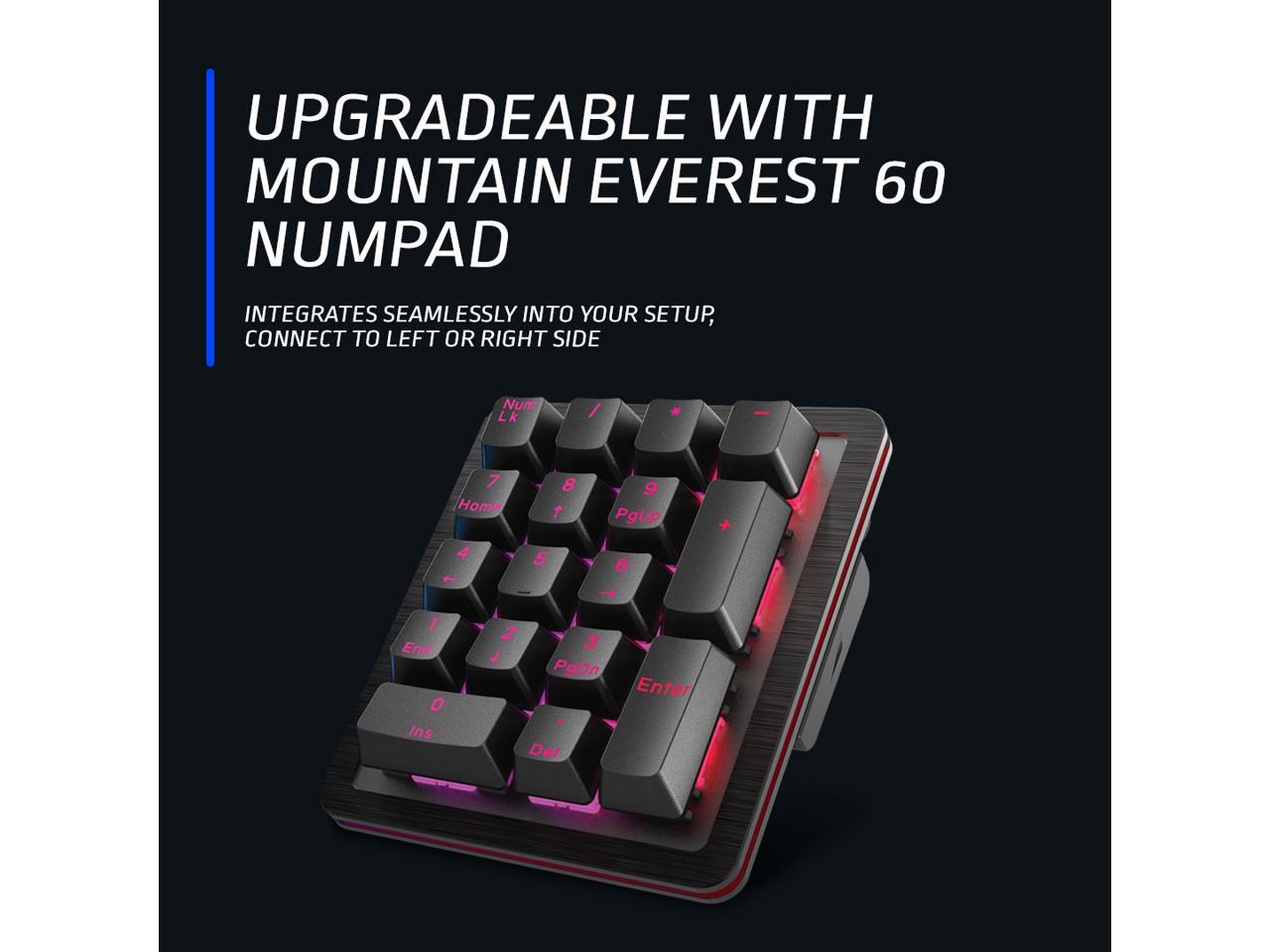 MOUNTAIN Everest 60 Numpad - With RGB Illumination and Lubed ...