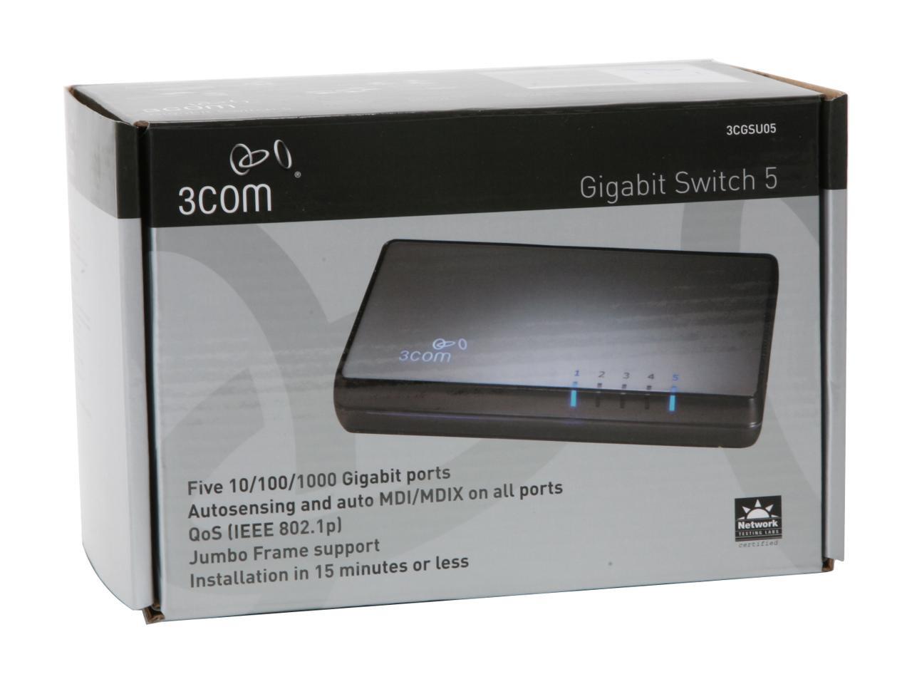 3com 3CGSU05 Gigabit Switch 5 - Newegg.com