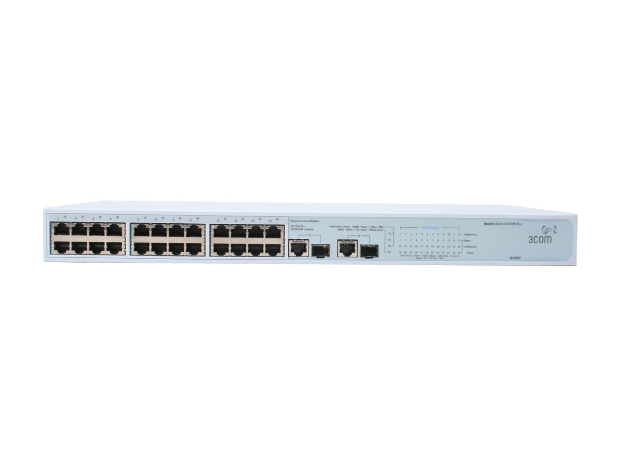 3com 3C16491 Baseline Switch 2426-PWR Plus - Newegg.com