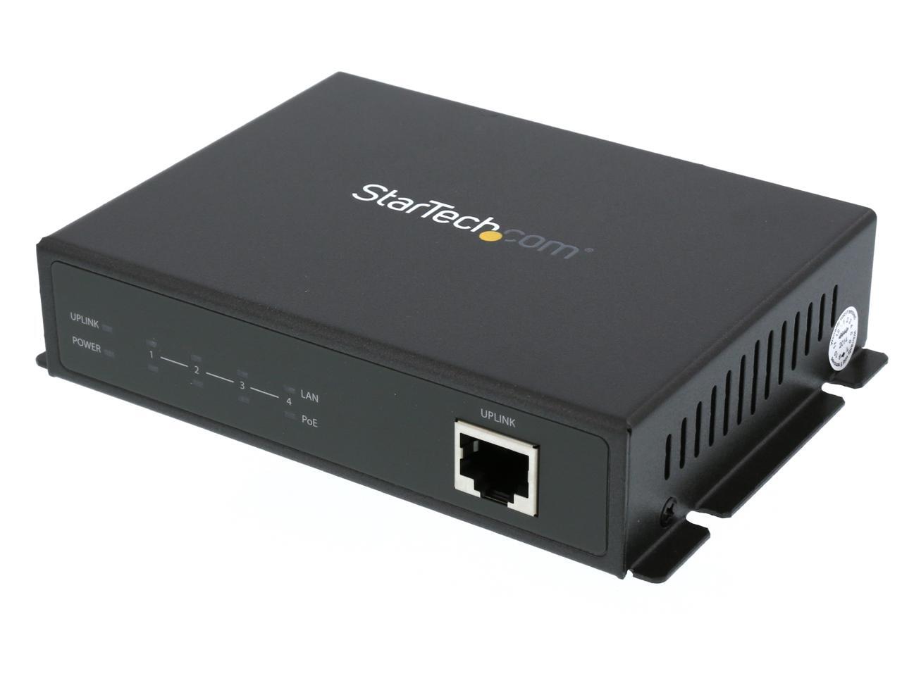 StarTech.com IES51000POE 5 Port Industrial Gigabit PoE Switch with 4 ...