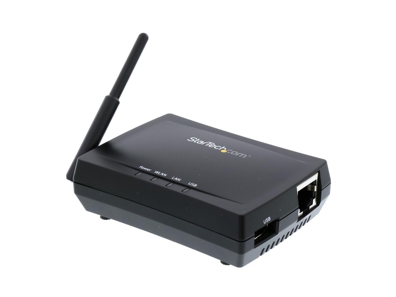 StarTech.com PM1115UA 1 Port USB Wireless-N 150Mbps AirPrint Server ...