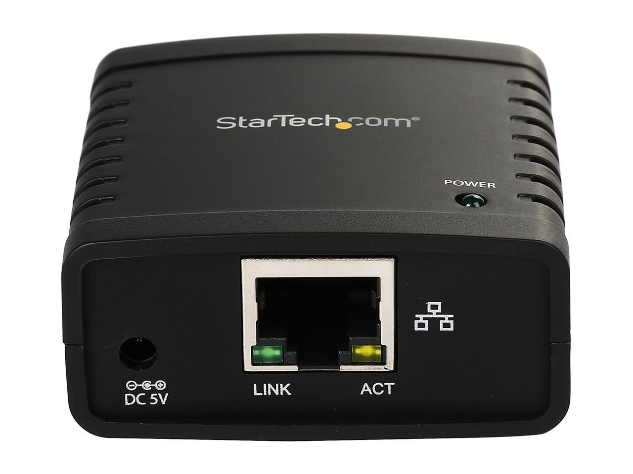STARTECH PM1115U2 10/100 Mbps Ethernet to USB 2.0 Network LPR Print Server - Newegg.com