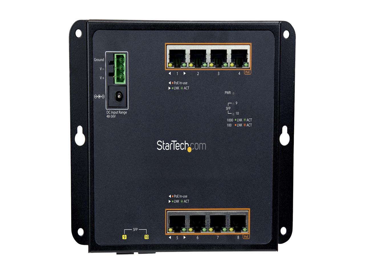 StarTech IES101GP2SFW StarTech.com Gigabit Ethernet Switch - 8 Port ...