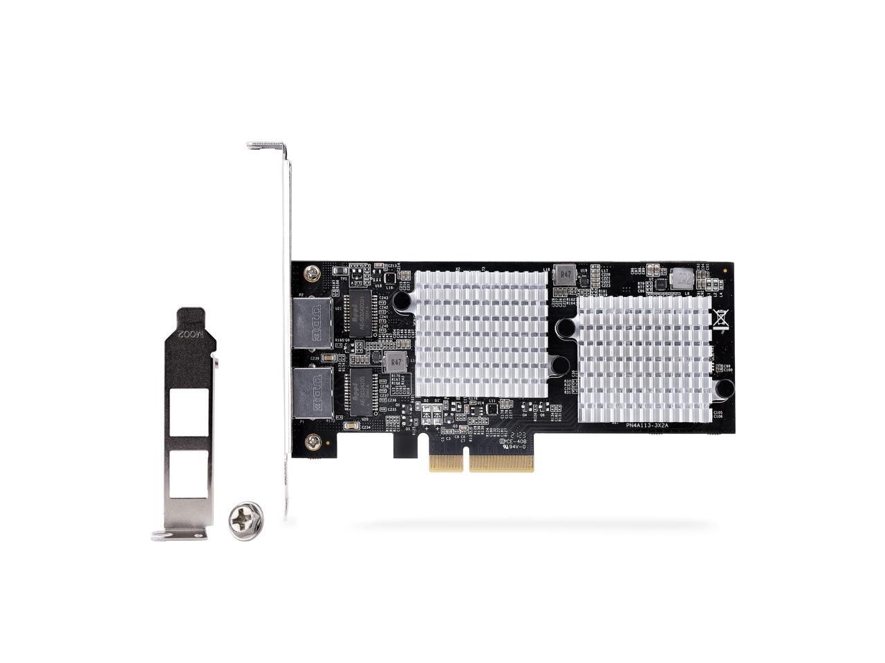 StarTech.com 2-Port 10GbE PCIe Network Adapter Card, Network Card for ...