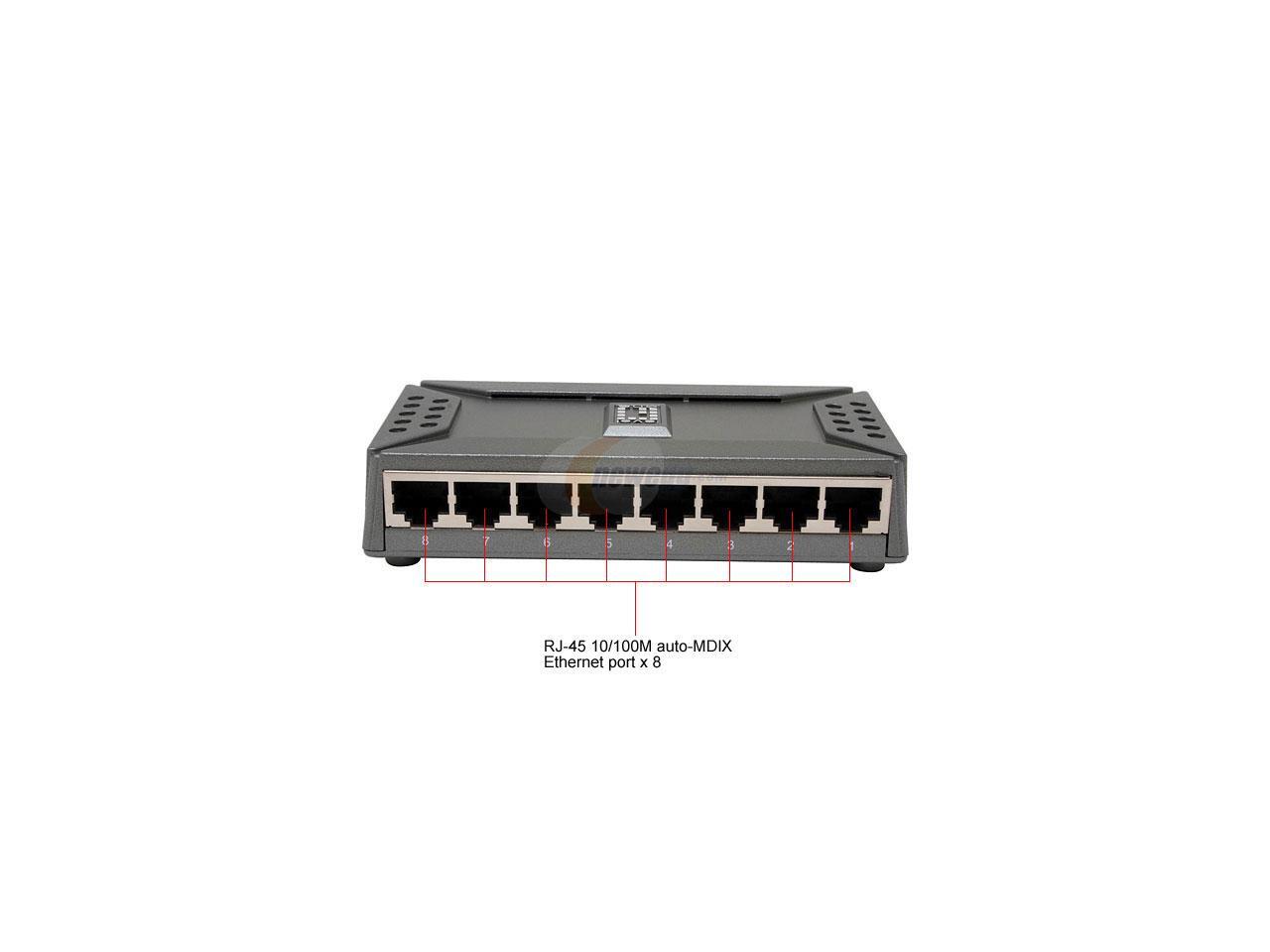 LevelOne FSW-0808TX 8 Port Mini Ethernet Switch - Newegg.com