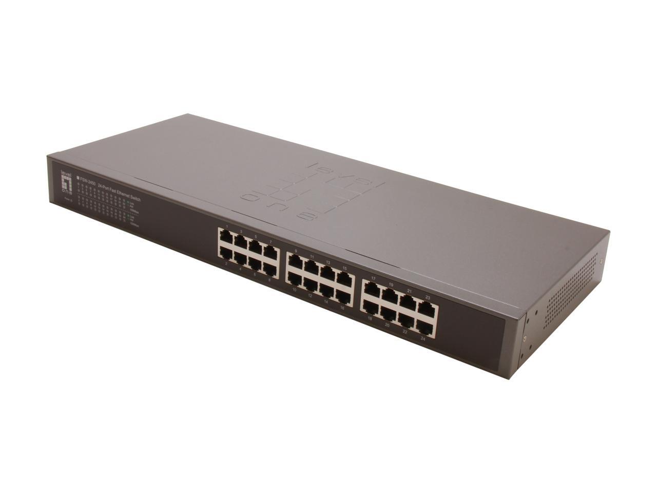 LevelOne FSW-2450 Rackmount Switch - Newegg.com