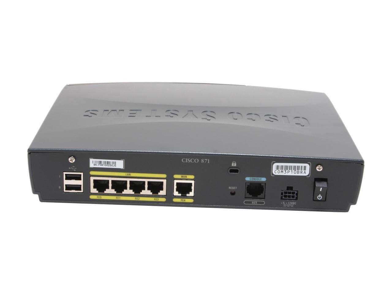 CISCO CISCO871-K9 10/100Mbps Integrated Services Routers for Small ...