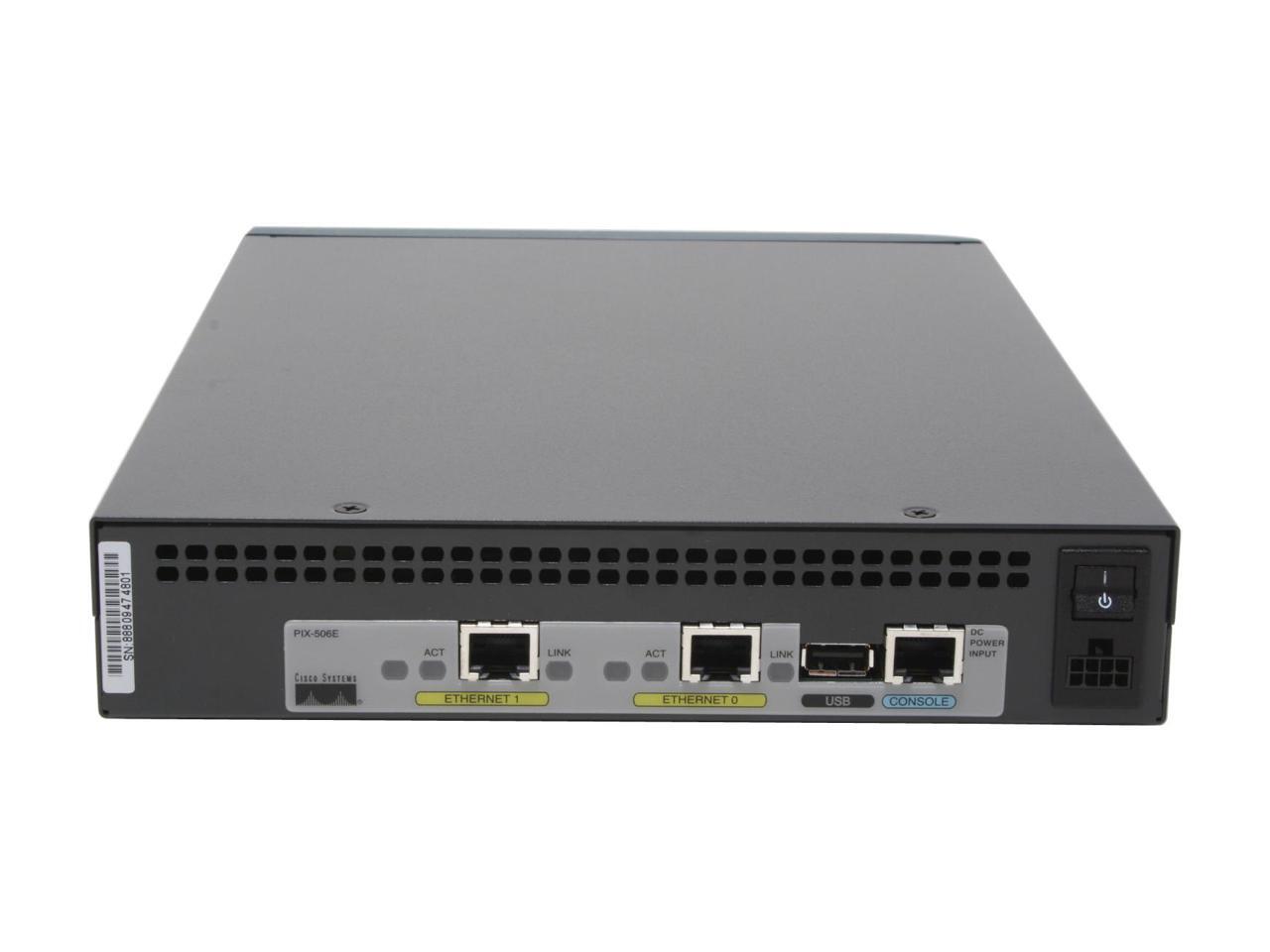 CISCO PIX-506E-BUN-K9 WAN Ports 1 x 10/100Mbps LAN Ports 1 x 10/100Mbps ...