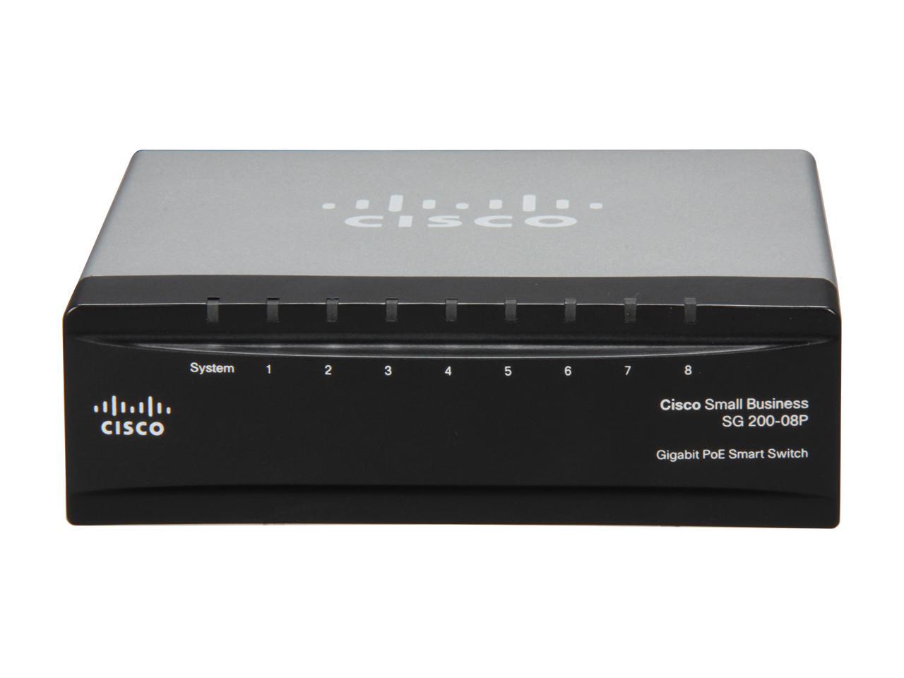 Cisco Small Business 200 Series SLM2008PT-NA SG200-08P 8-Port Gigabit ...