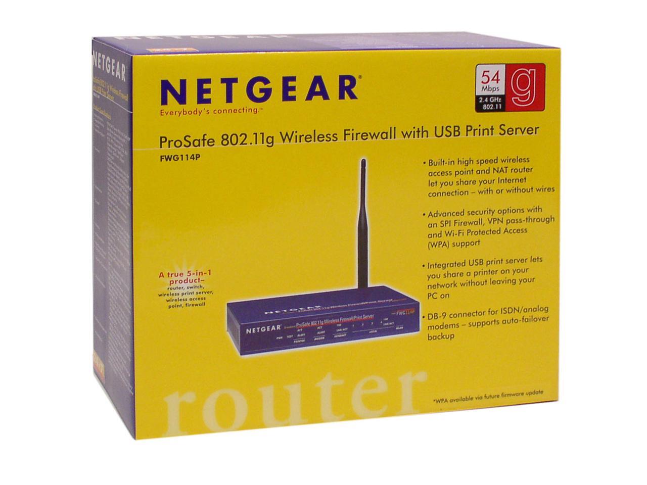 NETGEAR FWG114P VPN Wireless 802.11g Wireless VPN Firewall - Newegg.com