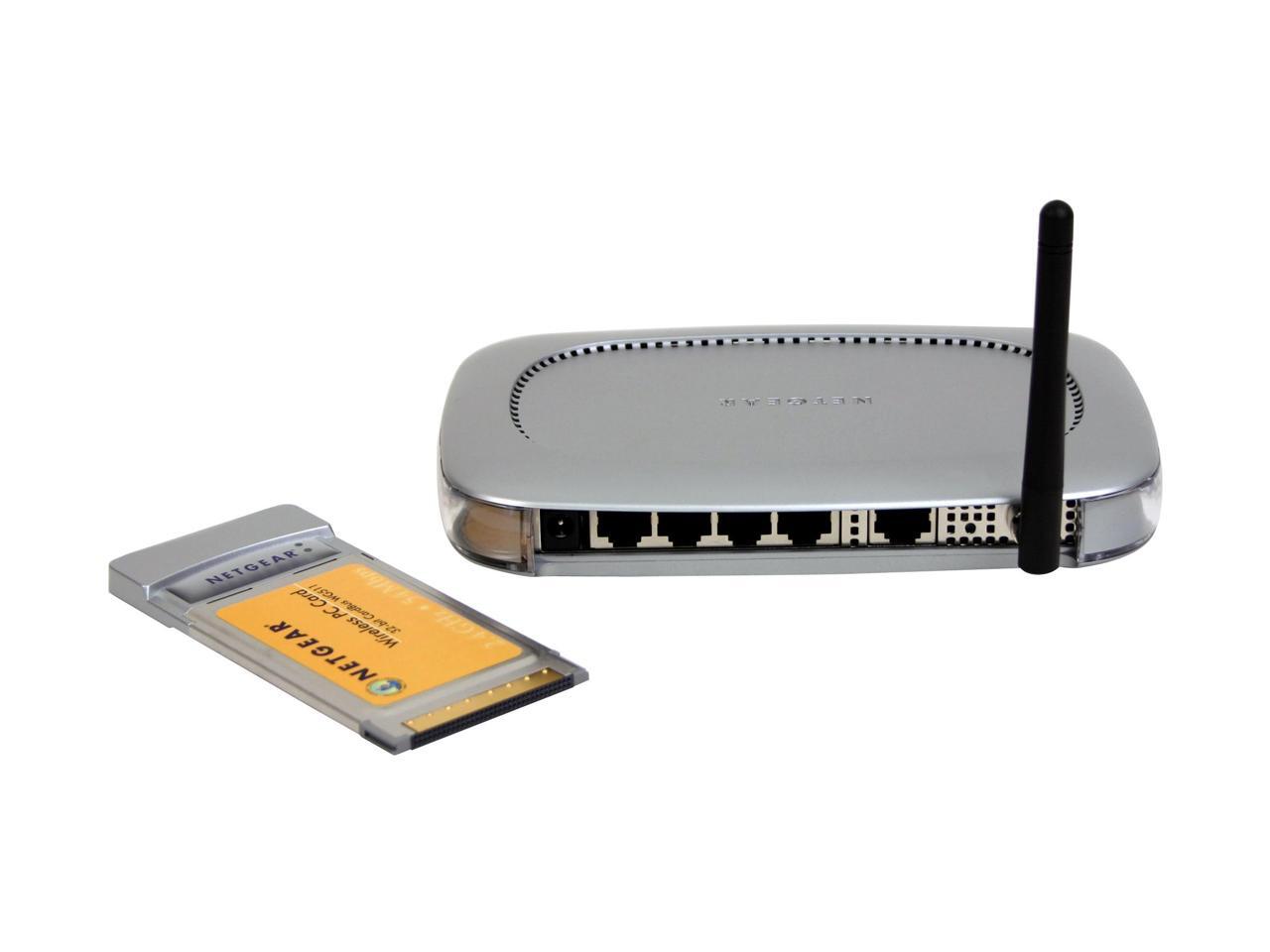 NETGEAR WGB511 54 Mbps Wireless Router(WGR614) and PC Card(WG511) Kit ...