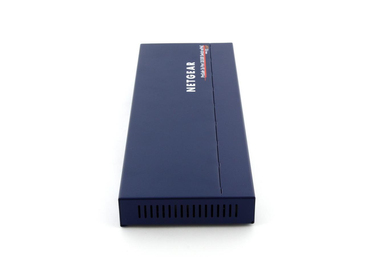 NETGEAR 16 Port 10/100 w/ 8 Ports PoE Business-Class Desktop Switch ...