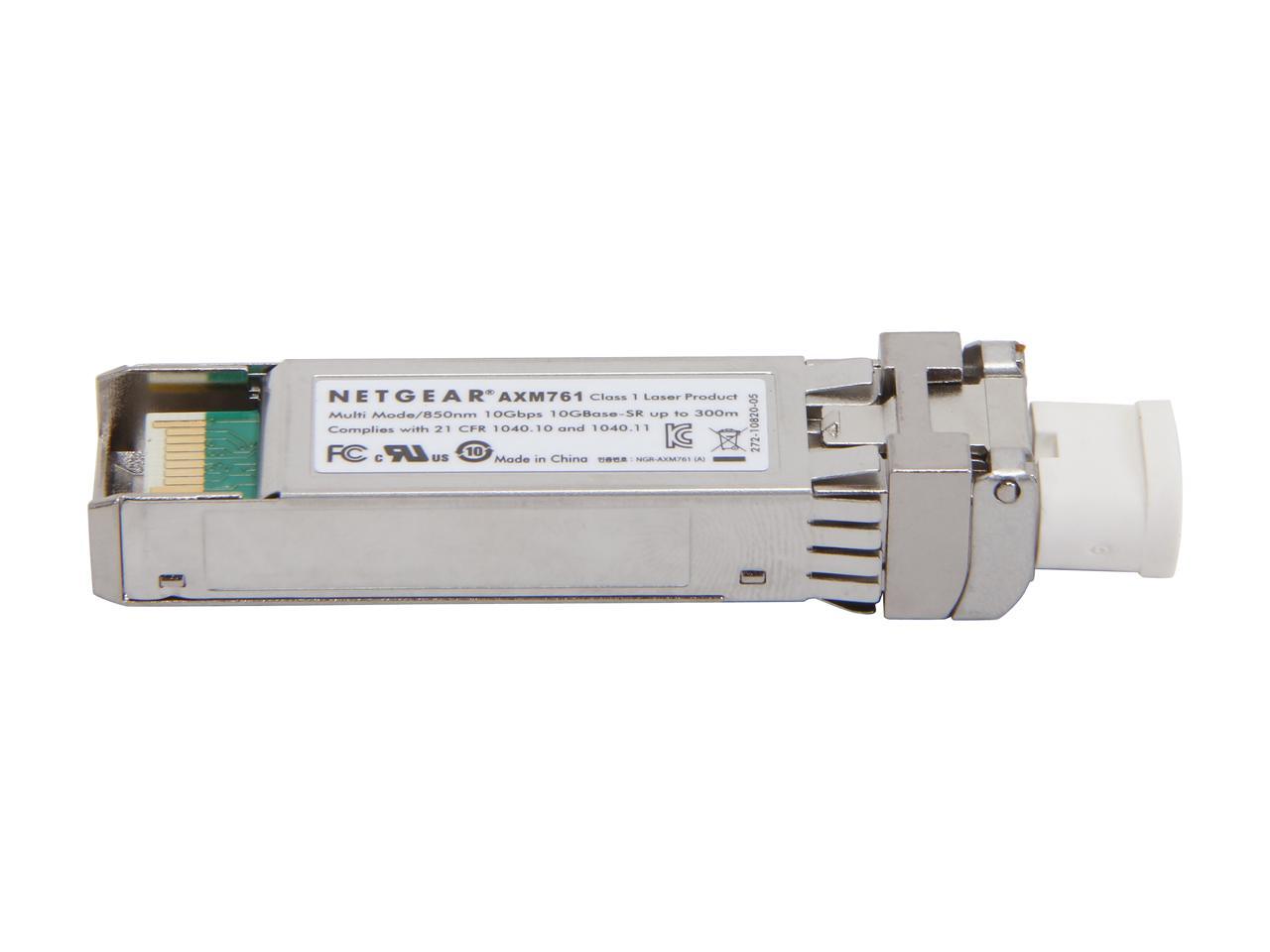 NETGEAR SFP+ Transceiver, 10GBase-SR for multimode 50/125µm OM3 or OM4 ...