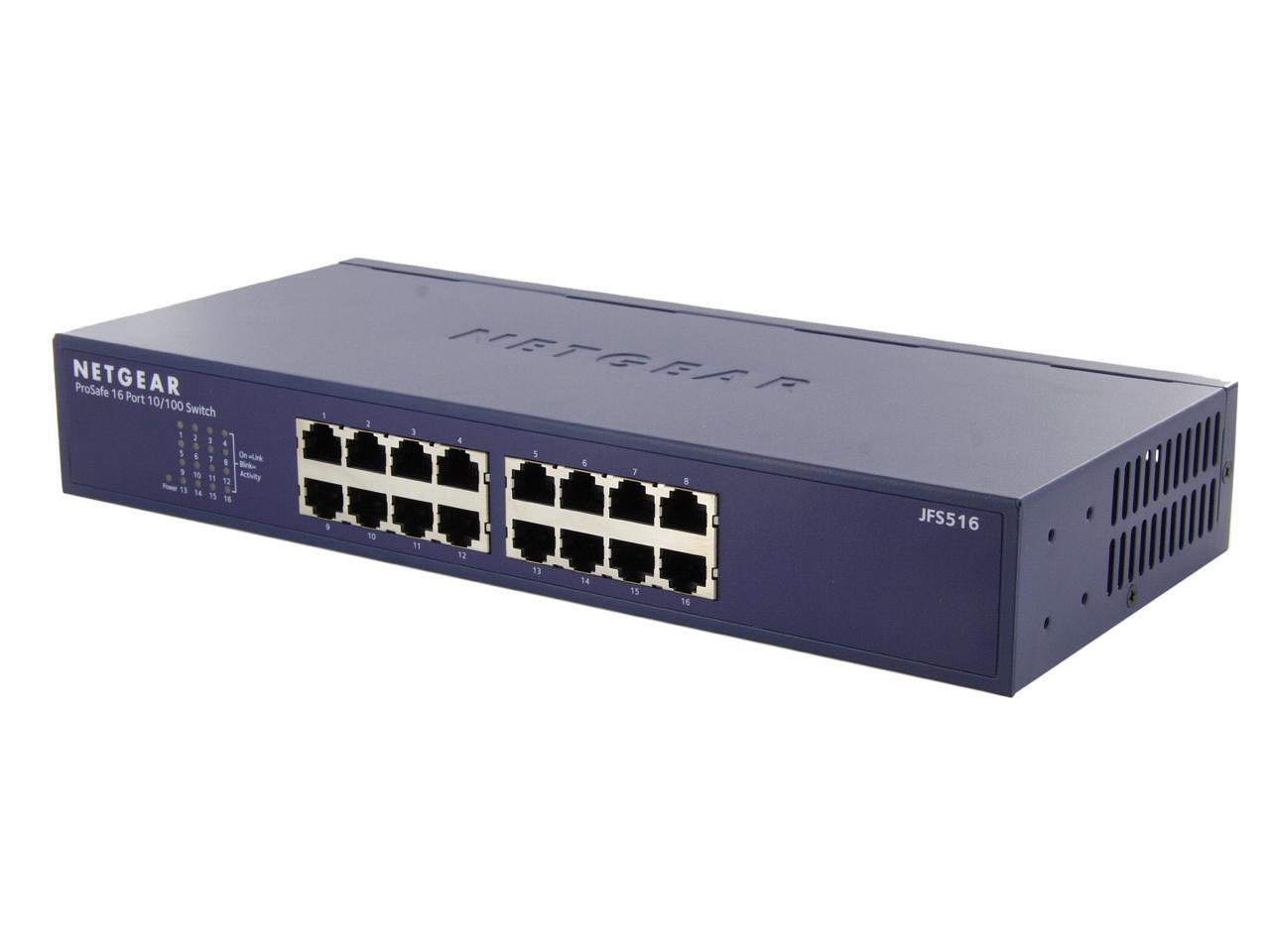 NETGEAR ProSAFE 16-Port Fast Ethernet Rackmount Switch (JFS516 ...