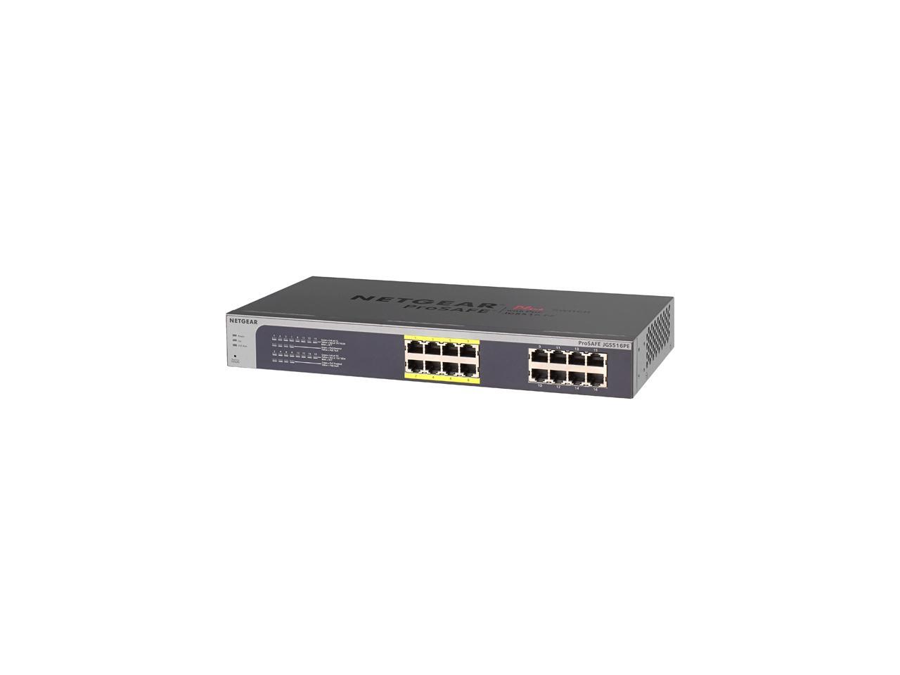 NETGEAR 16-Port Gigabit Rackmount Smart Managed Plus Switch, 85W 8xPoE ...