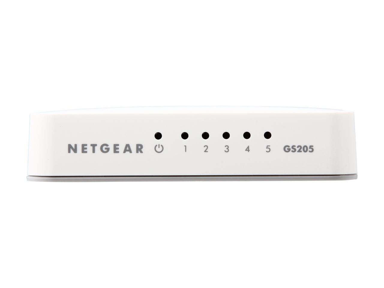 NETGEAR ProSAFE 5-Port Gigabit Ethernet Switch (GS205) - Newegg.com