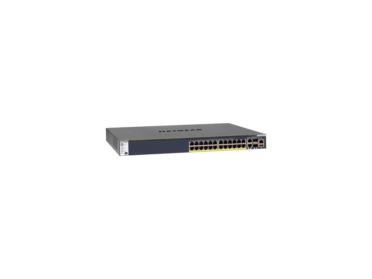 NETGEAR 24x1G PoE+ 480W, 2x10G, 2xSFP+ Managed Switch | GSM4328PA ...