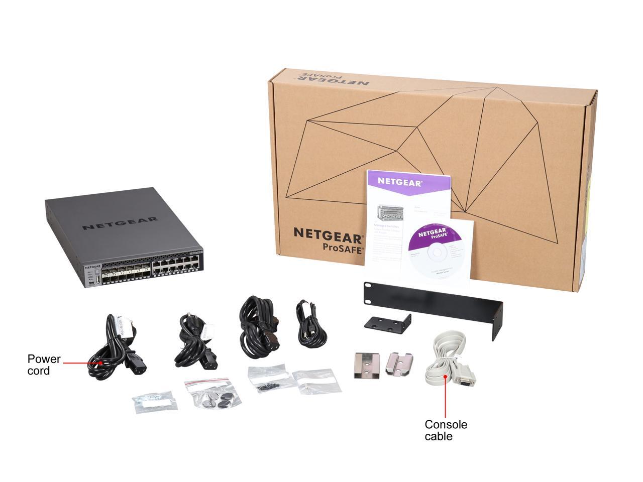 NETGEAR ProSAFE M4300-12X12F Stackable 10 Gigabit 24-Port Managed ...