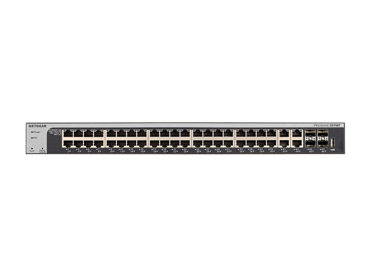 NETGEAR 48-Port 10G Ethernet Smart Switch (XS748T) - Managed with 4 x ...
