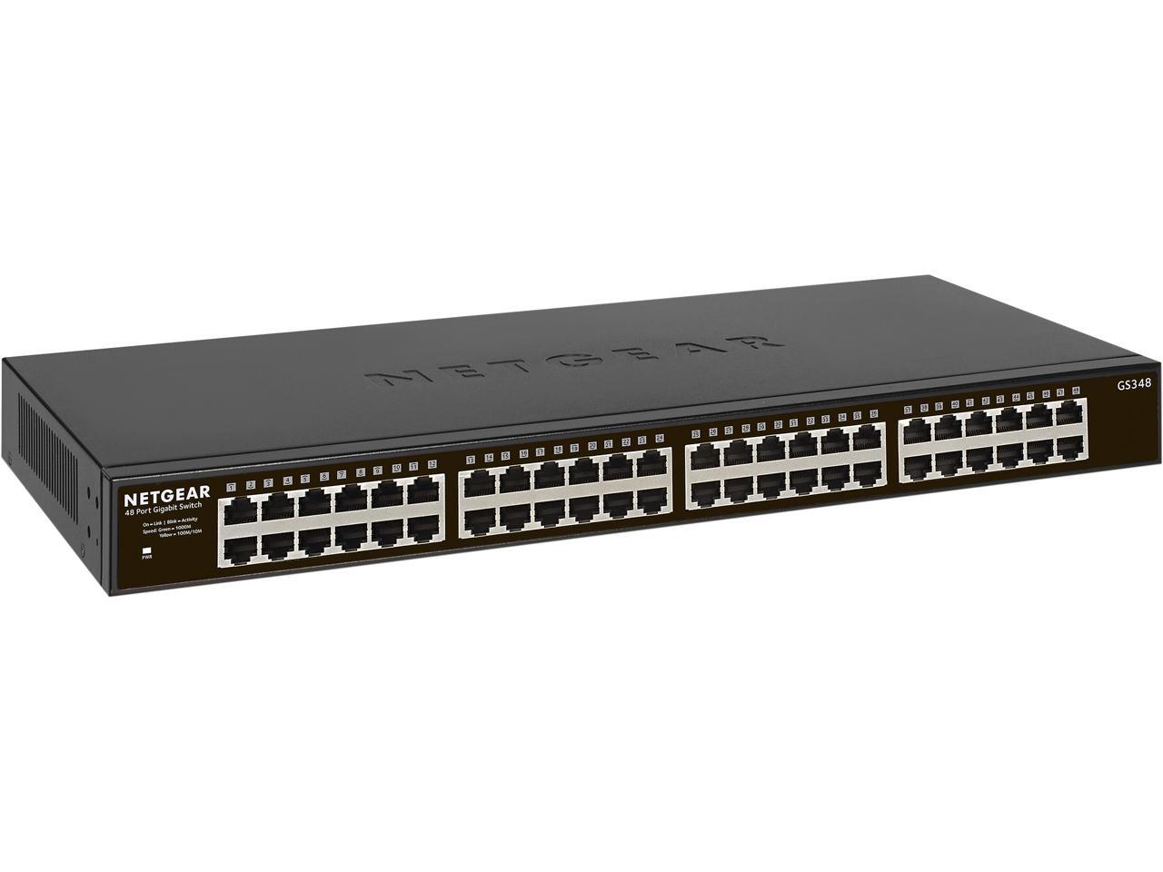 NETGEAR 48-Port Gigabit Ethernet Unmanaged Switch | GS348 - Newegg.com