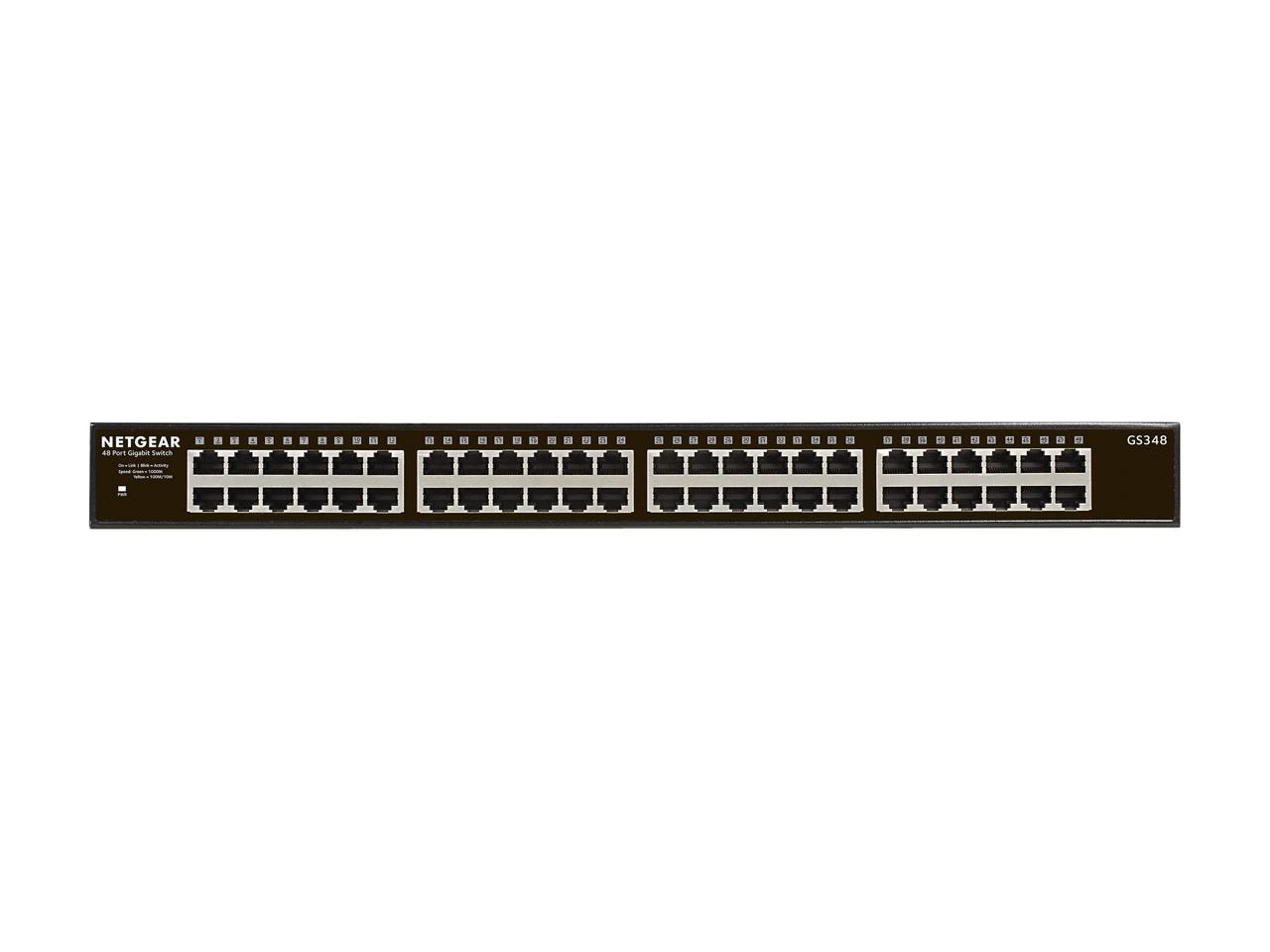NETGEAR 48-Port Gigabit Ethernet Unmanaged Switch | GS348 - Newegg.com
