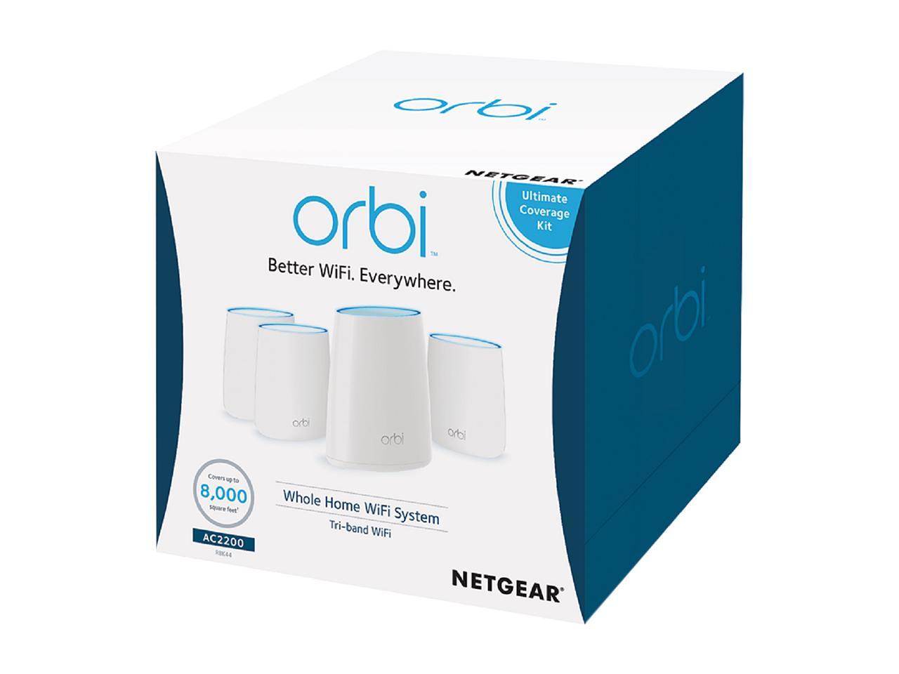 Netgear Orbi Home Wi-Fi System. Up to 8,000 sq. ft. AC2200 Tri-Band Wi ...