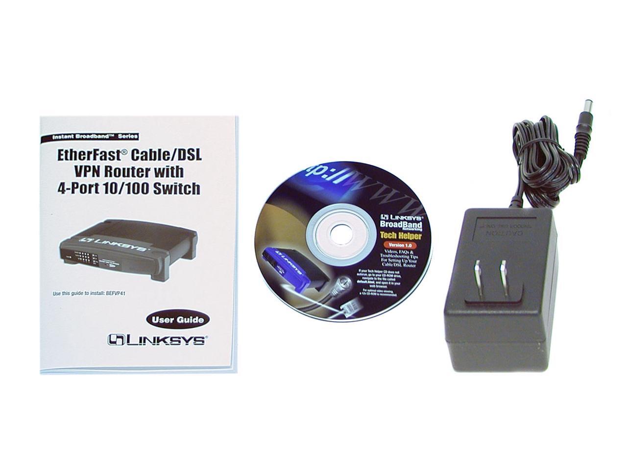 LINKSYS BEFVP41 10/100Mbps EtherFast Cable/DSL VPN Router - Newegg.com