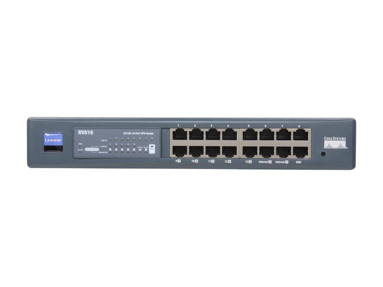 Cisco Small Business RV016 10/100Mbps Multi-WAN VPN Router - Newegg.com