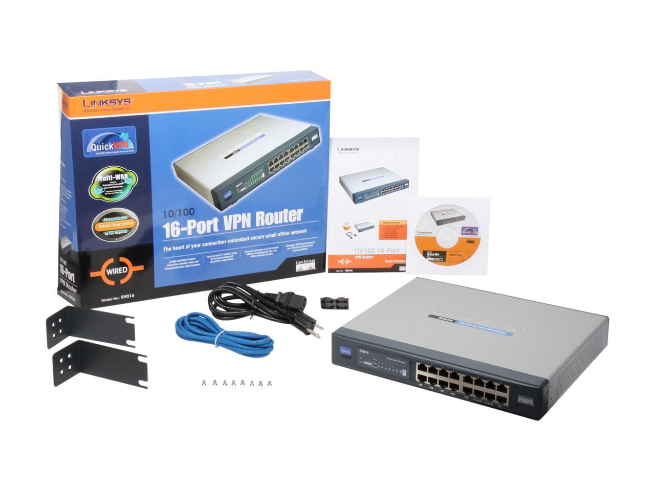 Open Box: Cisco Small Business RV016 10/100Mbps Multi-WAN VPN Router ...