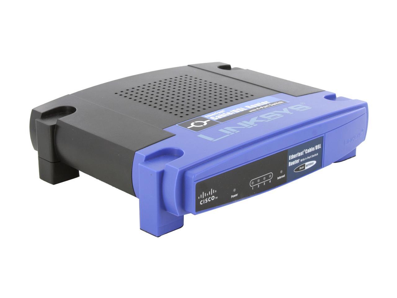 Refurbished: LINKSYS BEFSR41-RM 10/100Mbps EtherFast Cable/DSL Router w ...