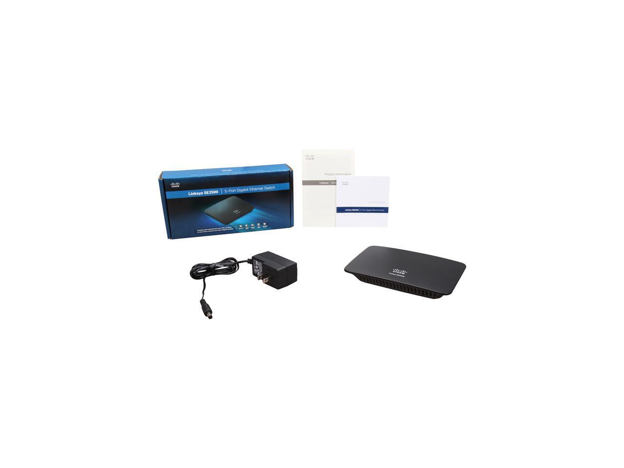 LINKSYS SE2500 10/100/1000Mbps 5-Port Gigabit Ethernet Switch - Newegg.ca