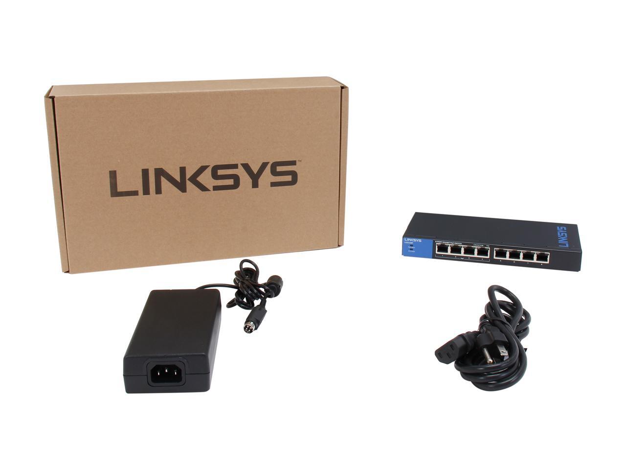 LINKSYS LGS108P 8-Port Business Desktop Gigabit with 4 PoE+ ports ...