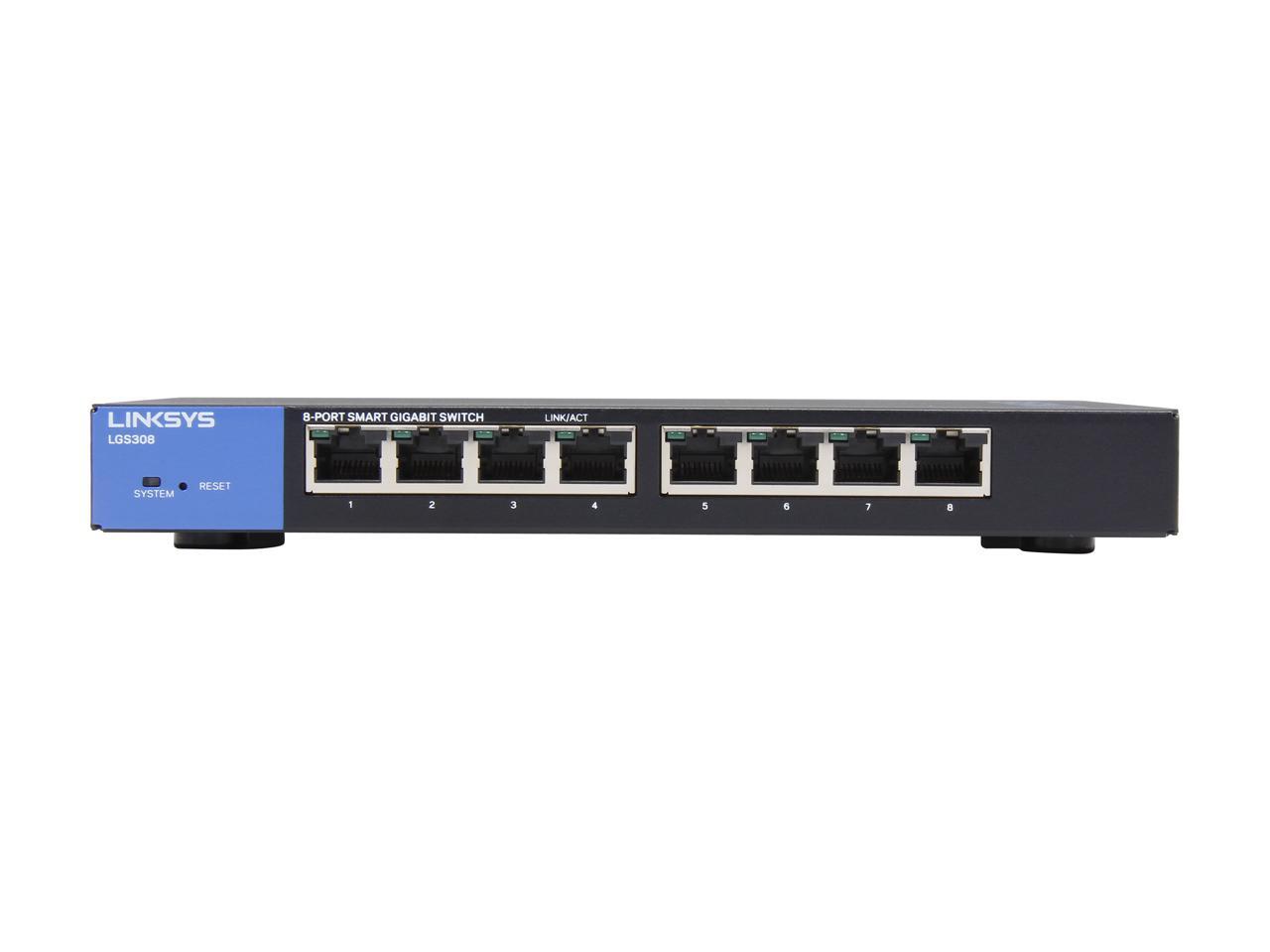LINKSYS LGS308 8-Port Business Smart Gigabit Switch - Newegg.com